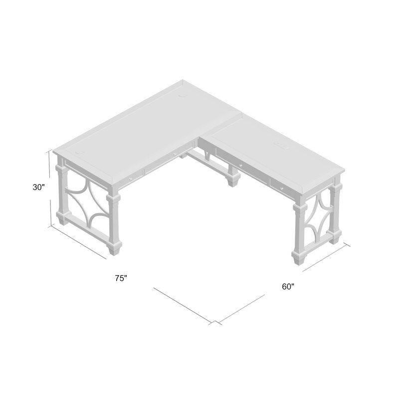 One Allium Way Larissa L Shape Desk Reviews Wayfair